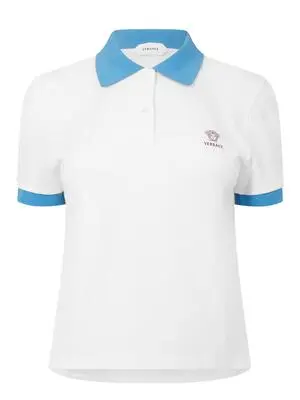 Versace Medusa Emblem Polo Shirt - White