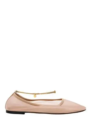 Stella McCartney Ballet Pumps With Chain Detail - Nude
