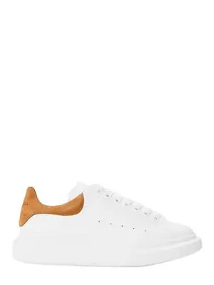 Alexander McQueen Oversized Sneaker With Suede Heel Detail - White