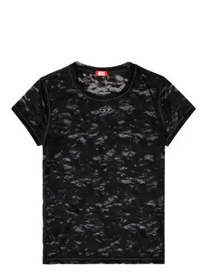 DIESEL® Short Sleeve Lace T-shirt - Black