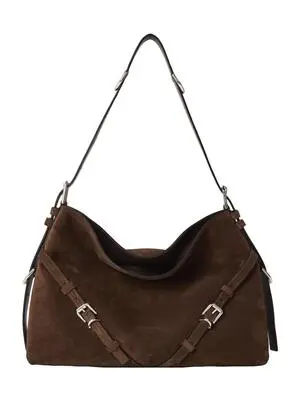 Givenchy Suede Voyou Shoulder Bag - Brown