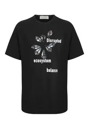 Yohji Yamamoto Printed Short-sleeved T-shirt - Black