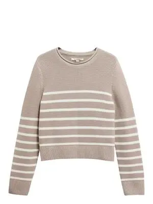 BARBOUR Barbour Striped Crew Neck Fine Knit Sweater