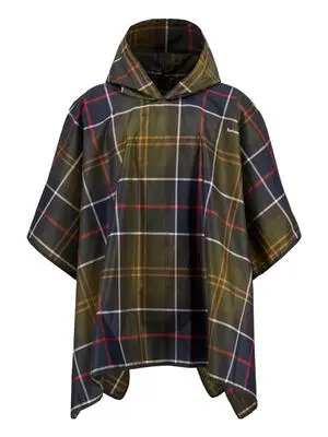 Barbour Barbour Plaid Waterproof Hooded Poncho Black