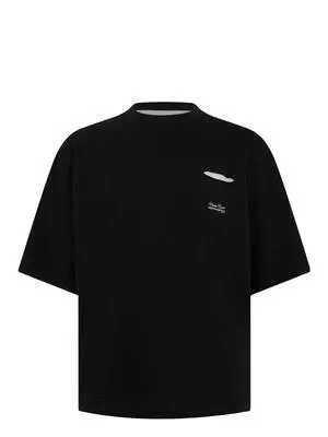 Undercover Minimalist Color-blocked T-shirt - Black