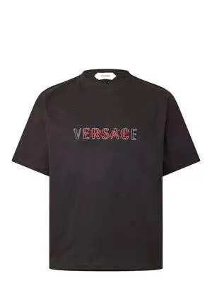 Versace Crew Neck Casual T-shirt - Black