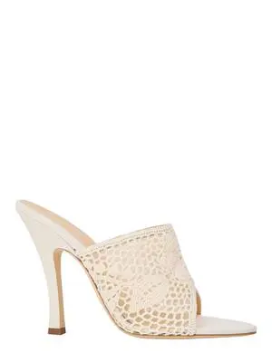 Magda Butrym Crochet Heeled Mules - Nude