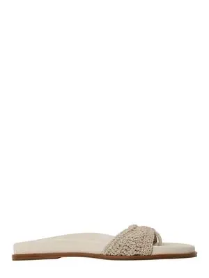 Magda Butrym Magda Butrym Crochet Strap Flat Sandals Nude