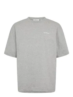 Off-White Loose-fitting Minimalist T-shirt Gray