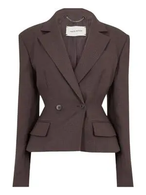 Magda Butrym Double Breasted Blazer - Brown