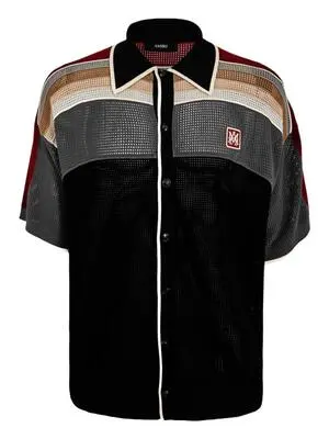 Amiri Knitted Short Sleeve Top - Black