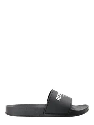 REPRESENT Pool Sliders With Logo - Black