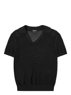 TOM FORD Short-sleeve Knit Top Black