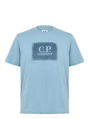 C.P. COMPANY Logo Crew-neck T-shirt - Blue