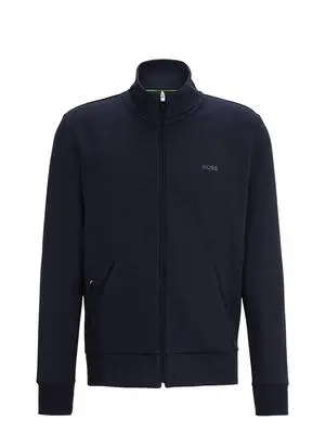 Hugo Boss Skaz Full-zip Fleece Hoodie - Black