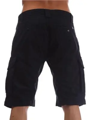 C.P. COMPANY Stretch Sateen Cargo Shorts - Black