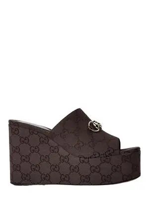 Gucci Horsebit Platform Wedge Sandals - No