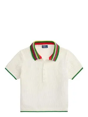 POLO RALPH LAUREN Polo Ralph Lauren Crocheted Short Sleeve Polo Shirt