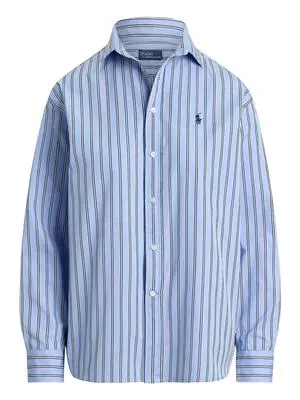 Polo Ralph Lauren Striped Long Sleeve Oxford Shirt - Blue