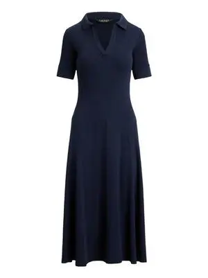 Ralph Lauren Knitted Polo Jumper Dress - Black