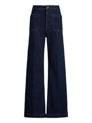 Polo Ralph Lauren High Rise Flare Jeans - Black