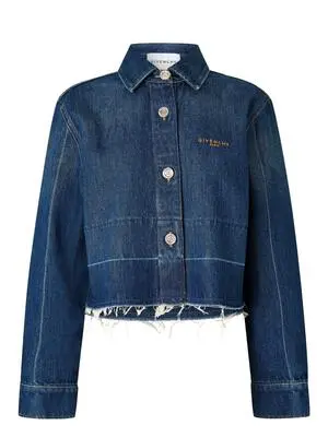 Givenchy Cropped Denim Jacket - Blue