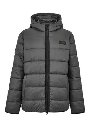 Barbour Quilted Fixed Hood Short Puffer Jacket - Black