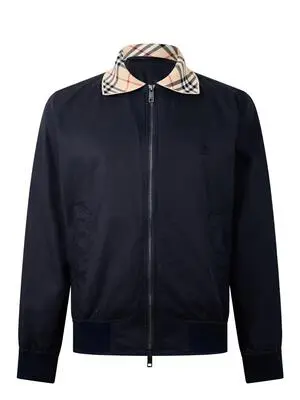 BURBERRY Burberry Zip-Up Bomber Jacket With Vintage Check Collar