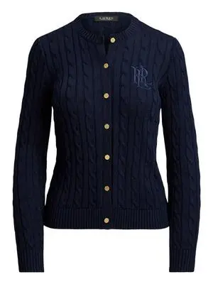 Ralph Lauren Cable Knit Cardigan - Black