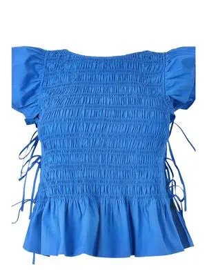 GANNI Angel Sleeve T-shirt - Blue