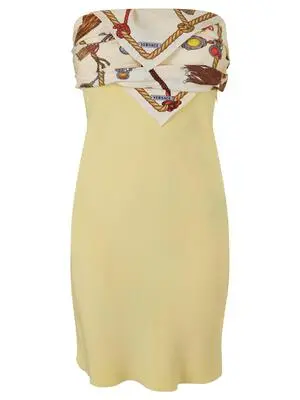 Versace Bandana Strap Dress - Nude