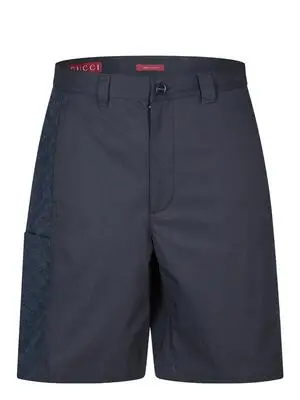 GUCCI Gucci Twill Knee-Length Shorts With Textured Paneling