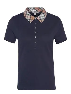 Barbour Short-sleeved Collared Polo Shirt - Navy Blue