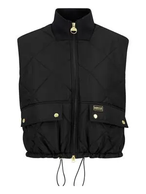Barbour Diamond-quilted Stand Collar Vest - Black