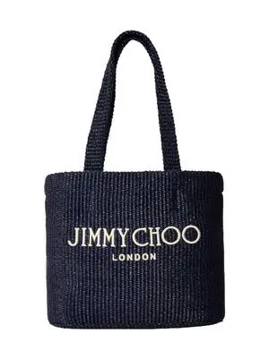 JIMMY CHOO Woven Tote Bag - Black