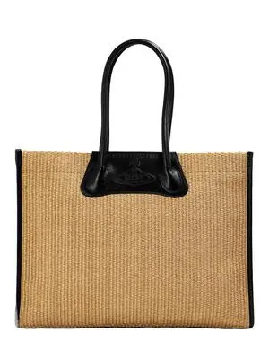 VIVIENNE WESTWOOD Rattan Tote Bag - Nude
