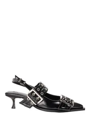 GANNI Buckled Heeled Sandals - Black