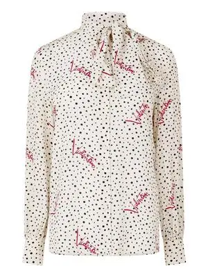 Valentino Garavani Valentino Printed Long Sleeve Shirt White