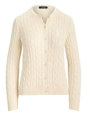 Ralph Lauren Cable Knit Cardigan - Nude