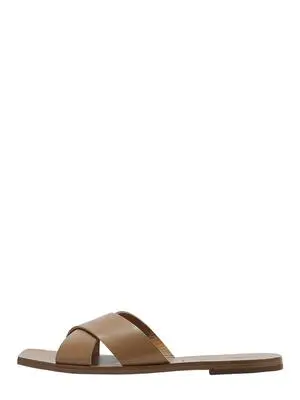 AeydĒ Aeyde Strappy Flat Sandals Brown