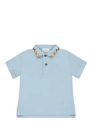 Burberry Short Sleeve Polo Shirt - Blue
