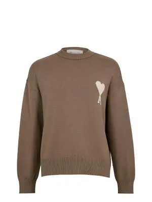 AMI Paris Ami Paris Ami De Coeur Sweatshirt Brown