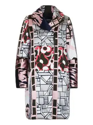 Emporio Armani Printed Hooded Coat - Black