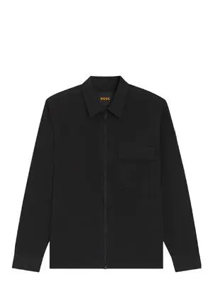Hugo Boss Full-zip Shirt Jacket - Black