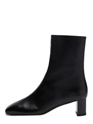 AeydĒ Millie Leather Ankle Boots - Black