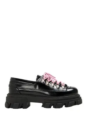 GANNI Lace Up High Heel Slingbacks - Black