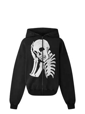 Palm Angels Zip-up Hoodie - Black