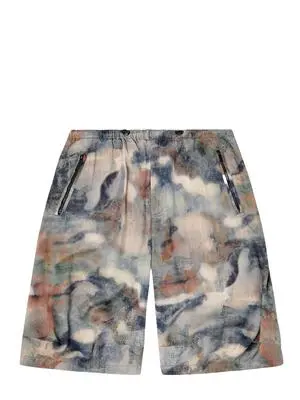 DIESEL® Woven Tracksuit Shorts - Gray