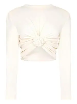 Magda Butrym Magda Butrym Long-Sleeve Knot Detail Shirt White