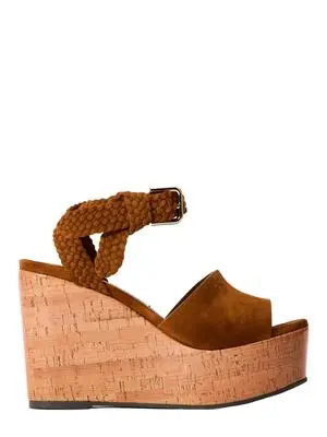 JIMMY CHOO Jimmy Choo Braided Ankle Strap Wedge Sandals